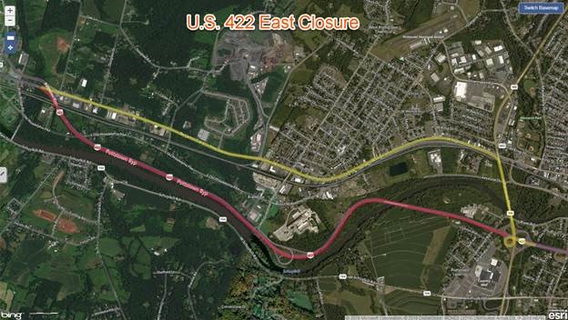 U.S. 422 East to Close Two Nights Next Week for Construction in ...