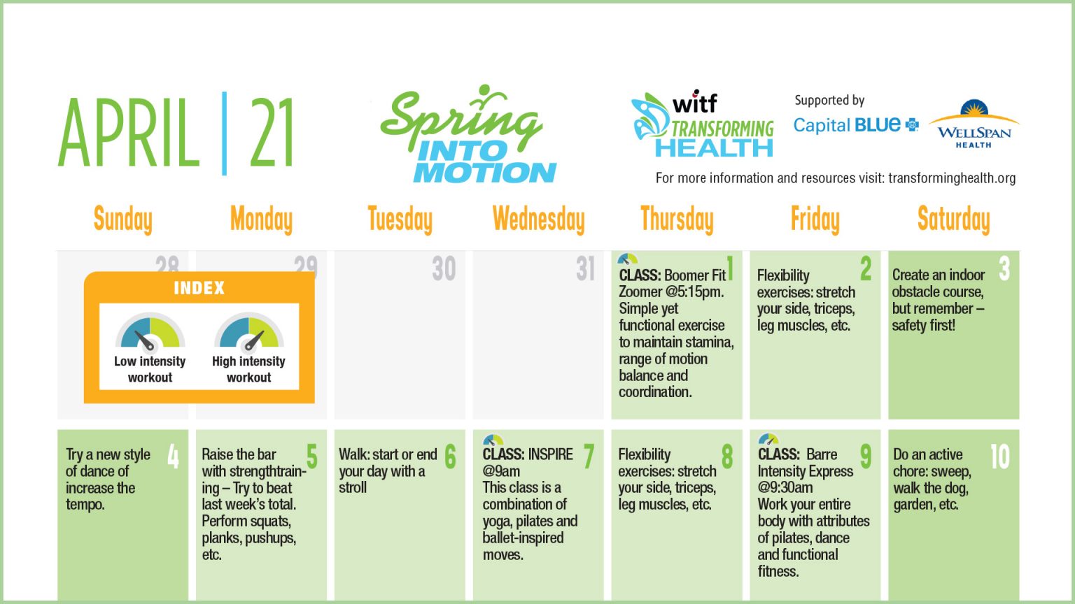 WITF, Capital Blue Cross & Wellspan Health “Spring Into Motion" Events ...