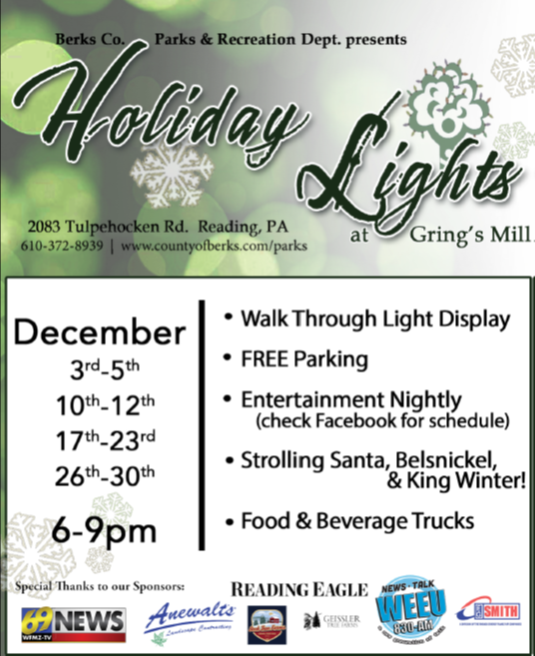 “Holiday Lights at Gring’s Mill” to feature Music, Food, and Fun - BCTV