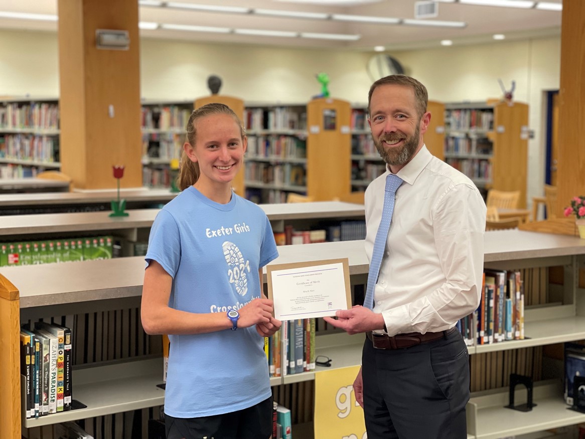 Exeter Student Kira Marr Named National Merit Scholarship Finalist - BCTV