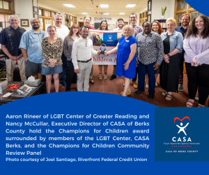 LGBT Center of Greater Reading Named a Champion for Children - BCTV