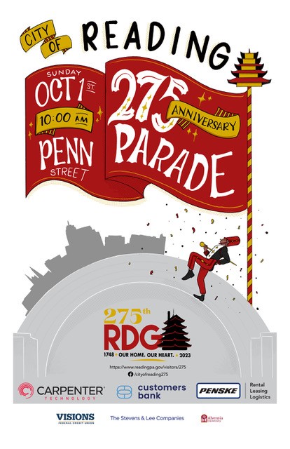 City of Reading Reveals 275th Anniversary Parade Poster, Opens Entry ...