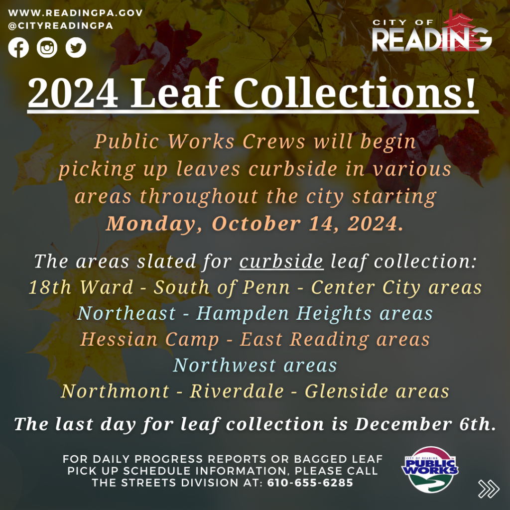 City of Reading Announces 2024 Leaf Collection Program - BCTV