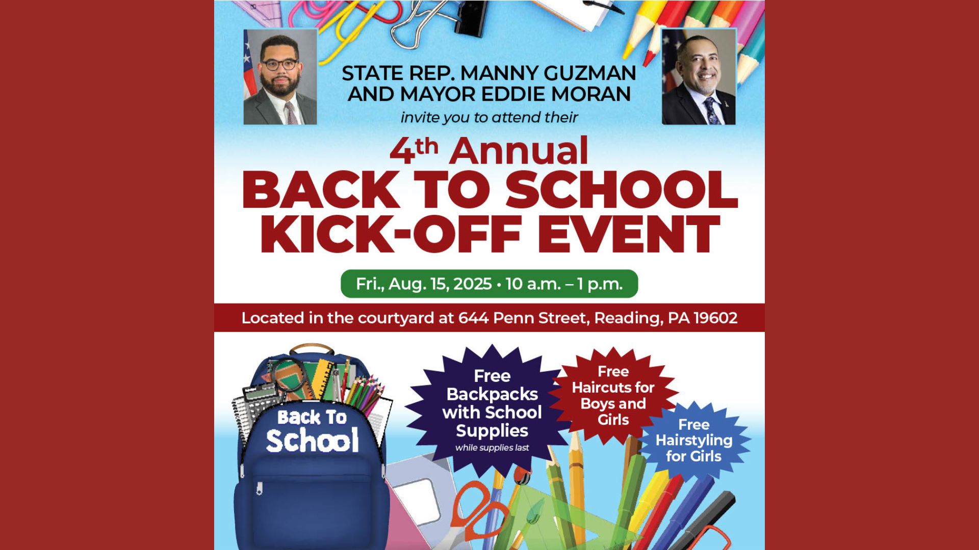 Rep. Manny Guzman to Celebrate Fourth Back-to-School Event With Mayor ...