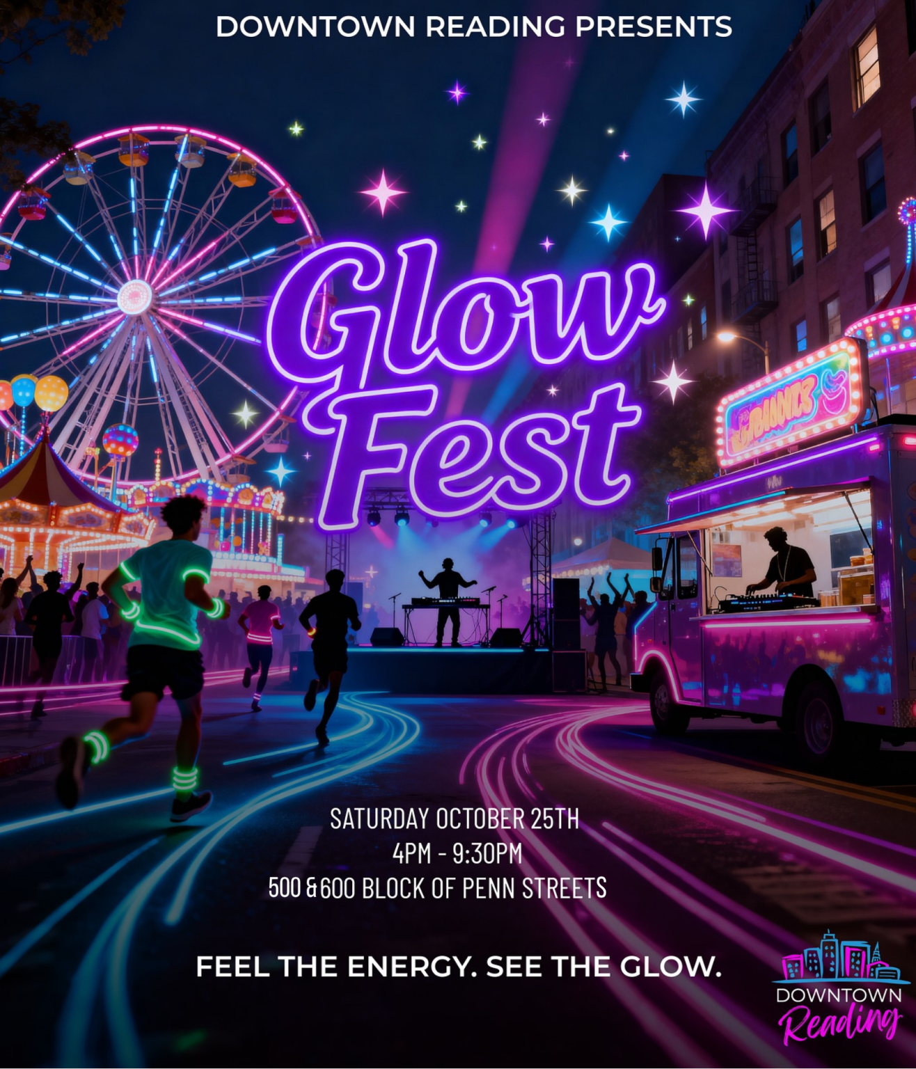 Downtown Reading to Light Up for Third Annual Glow Block Party - BCTV